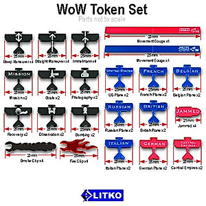 LITKO WW1 Flight Token Set Compatible with Wings of Glory