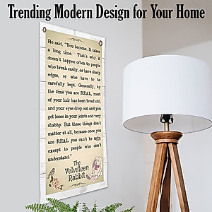 The Velveteen Rabbit Quote Wall Art - Literary and Book Page Wall Art, Inspirational Poster for Book Lovers, Great Nursery and Kids Room Decor and Gift, 16x32 Canvas Wall Scroll Art Print Poster