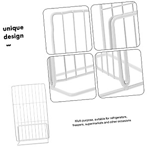 Garneck Freezer Divider Organizer - Iron Wire Mesh Grid for Freezer Shelves - Metal Shelf Separators for Fridge Cupboard & Pantry Ice Cream & Food Storage Single Sided Partition Board