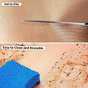 YRYM HT Copper Grill Mats for Outdoor Grill -Set of 5 Nonstick BBQ Grill Mat 15.75 x 13", Reusable & Heavy Duty Under Grill Mat, Easy to Clean, Works for Gas, Charcoal, Electric Grill by HTVRONT