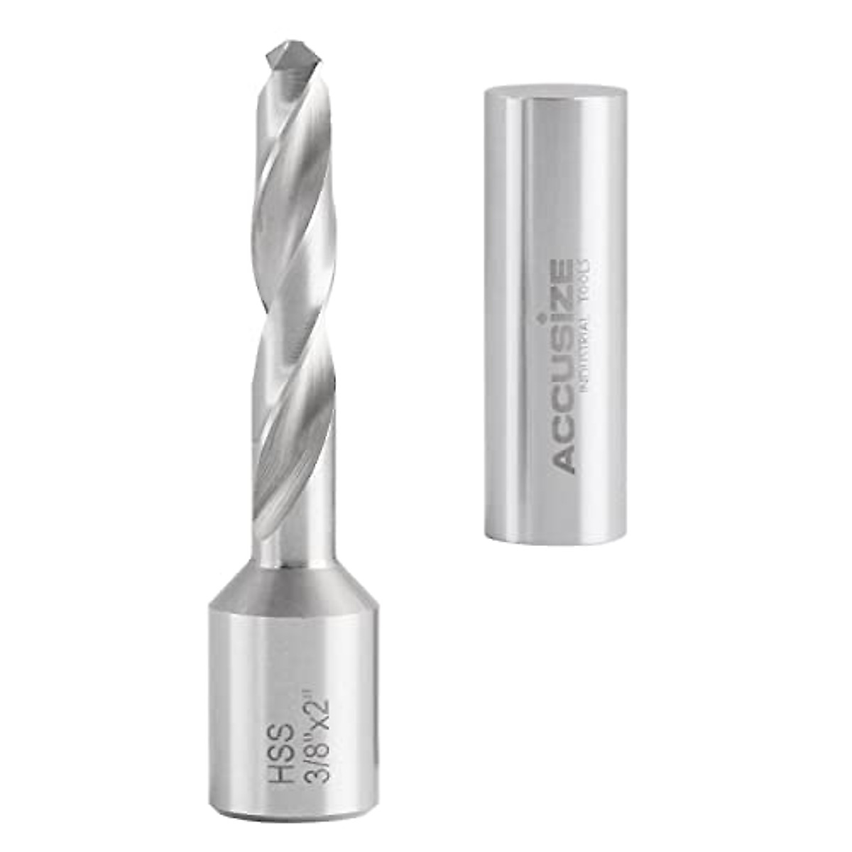 Accusize Industrial Tools 3/8" Inch Dia of Drill H.S.S. Fully Ground Drill with 3/4 Inch Weldon Shank, 2 Inch Cutting Depth, 0519-2038