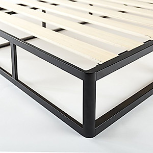 ZINUS Metal Box Spring with Wood Slats, 9 Inch Mattress Foundation, Sturdy Steel Structure, Easy Assembly, King