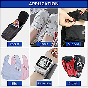 Sew on Hook and Loop Tape 3/4 Inch Width, Non-Adhesive Sticky Back, Sewing Fastening Tape Nylon Fabric Fastener Interlocking Tape Sewing Fasteners for Sewing DIY Crafts (White, 16.4FT)