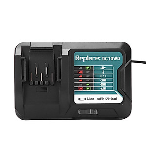10.8V~12V Lithium Battery Charger for Makita, DC10WD DC10SB DC10WC BL1015 BL1016 BL1021B BL1041B Charger Replacement for Makita Black Decker Quick Charger(US Plug)