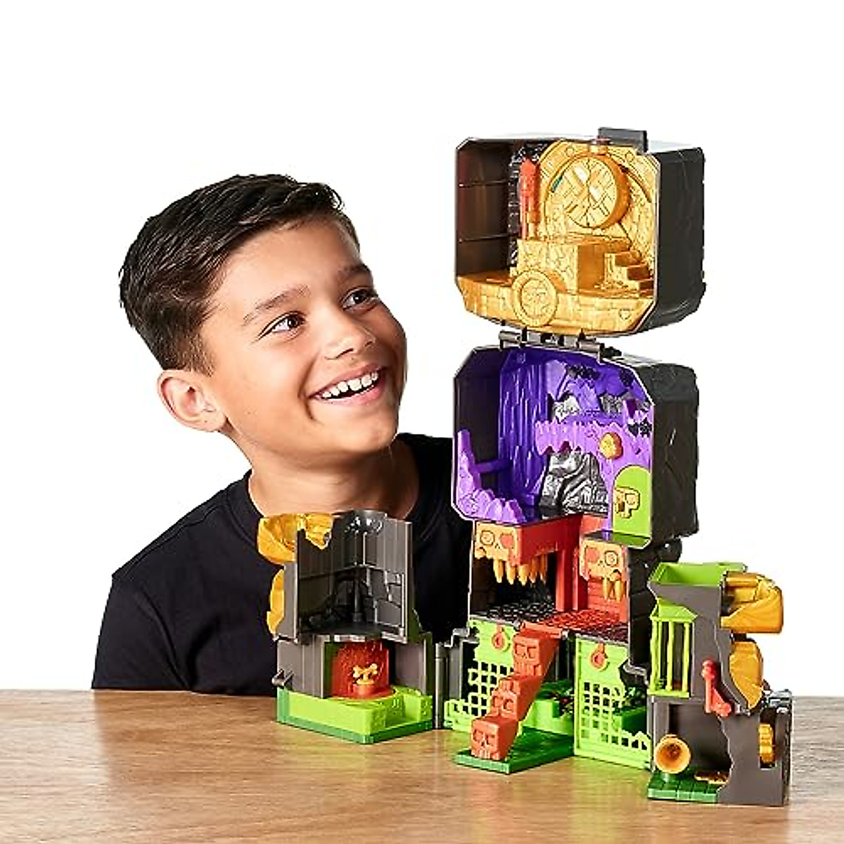 TREASURE X Lost Lands Skull Island Skull Temple Mega Playset, 40 Levels of Adventure. 4 Micro Sized Action Figs. Survive The Traps and Discover Guaranteed Real Gold Dipped Treasure
