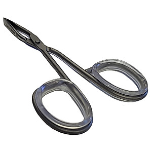 Professional Scissor Handle Tweezers (Matte Finish, Straight Flat Tip (Big Finger Hole))