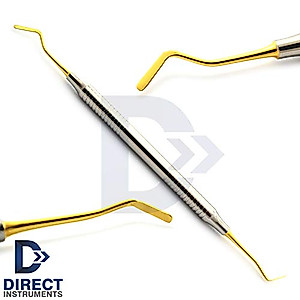 4Pcs Set Dental Light Weight Gold Titanium Coated Restorative Composite Amalgam Filling Instruments Scalers