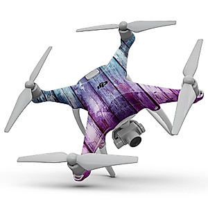 Design Skinz Design Skinz Pink & Blue Dyed Wood Full-Body Wrap Decal Skin-Kit Compatible with The Drone DJI Phantom 3/Phantom 3 Pro