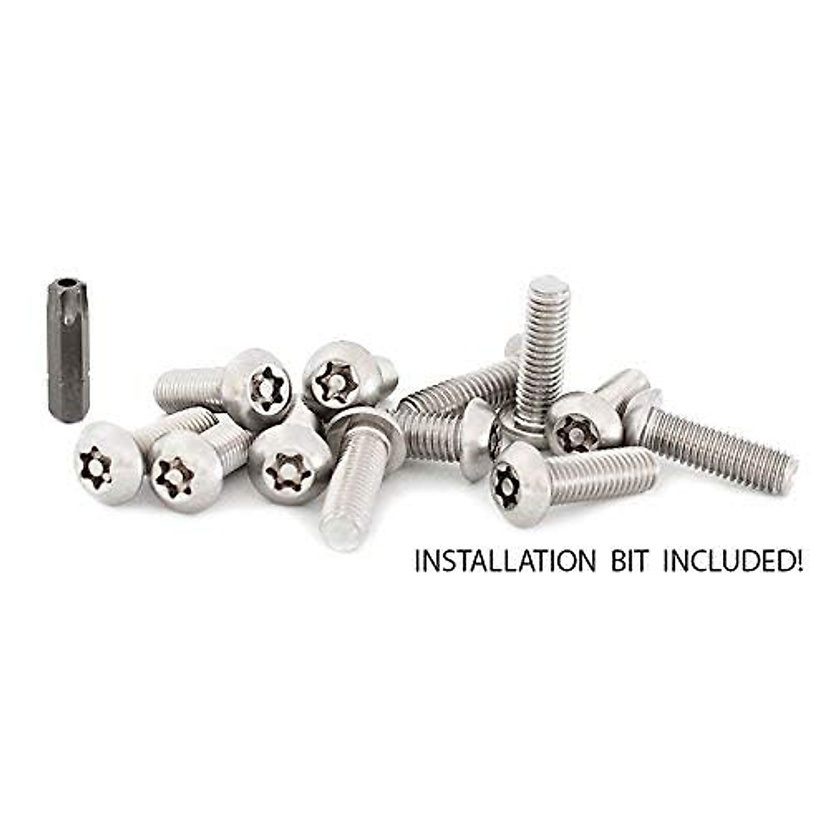 (100pcs) BelMetric Button Head Tamper Proof Screws M8X25 Stainlesss Steel Button Head Security Screw Torx 40 with Pin, SBT8X25SS