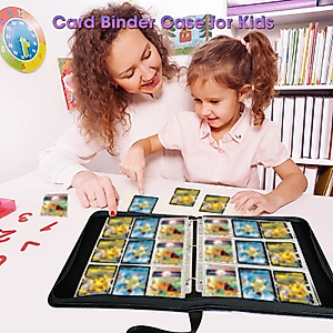 Card Binder for Trading Cards | 9 Pocket with 50 Sleeves up to 900 Cards | Holder Album School Choice for 1-18 Year Boys/Girls | Trading Card Binder Display Case (Card not included) (M1)