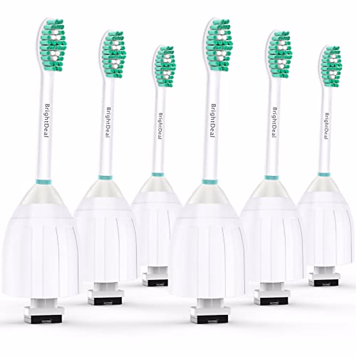 BrightDeal Toothbrush Heads for Philips Sonicare Essence Elite Advance Xtreme CleanCare E-Series Electric Sonic Screw-on Brush Replacement HX7022/66 HX7023 HX7001 with Cap, 6 Pack