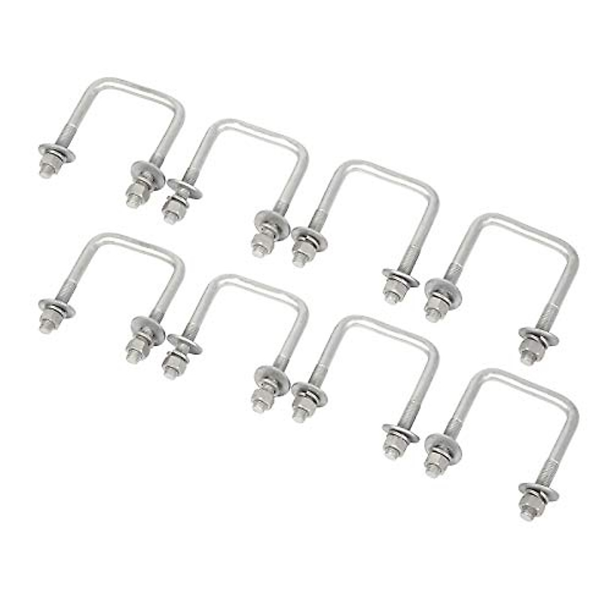 MEILIANJIA (8) Boat Trailer U-Bolt Galvanized Square 1/2" Dia x 3 1/16" x4 5/16"