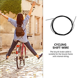 INOOMP 2pcs Bicycle Brake Cable Shifter Cable Front Rear Brake Cable Bike Front and Rear Brake Cable Volleyball Badminton Post Buddha Stand Before and After Coating Core
