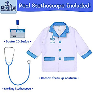 Doctor Costume For Kids Doctor Costume - Includes Kids Lab Coat - Ideal Career Day Costume For Kids - Including Kids Doctor Coat. Girls Doctor Costume - Boys Dress Up - Kids Veterinarian Costume
