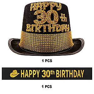 30th Birthday Gifts for Him,30th Birthday Party Hat,30th Birthday Sash for Men,30 Birthday Party Decorations,30th Birthday Favors,30 Year Old Birthday Hat,30 Birthday Sash,30th Birthday Party Ideas