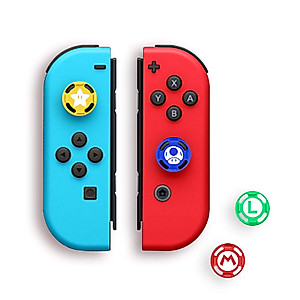 4Pcs Silicone Joystick Thumb Stick Grip Cover for Nintendo Switch Joy-Con Controller/Switch OLED/Switch Lite Limited Edition