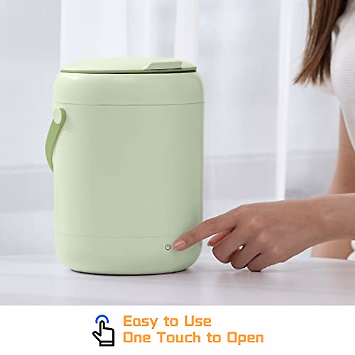 MEHIDFY Portable Washing Machine, 3L Ozone & Blue Light Deep Clean Portable Washer, Smart Timer Control Countertop Washing Machine, Mini Washing Machine for Underwear, Socks, Baby Clothes (Green)