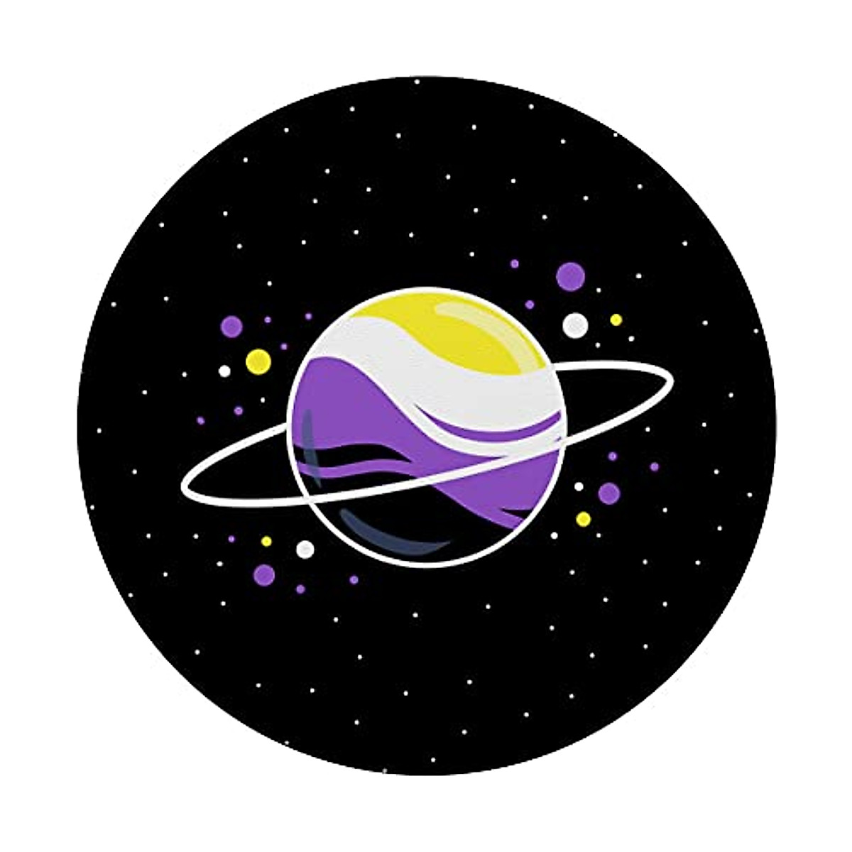 Nonbinary Outer Space Planet Nonbinary Pride PopSockets Swappable PopGrip