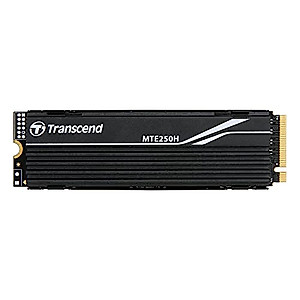 Transcend 2TB MTE250H NVMe Internal Gaming SSD Solid State Drive - Gen4 PCIe, M.2 2280 with Aluminum Heatsink, Up to 7,200MB/s - TS2TMTE250H