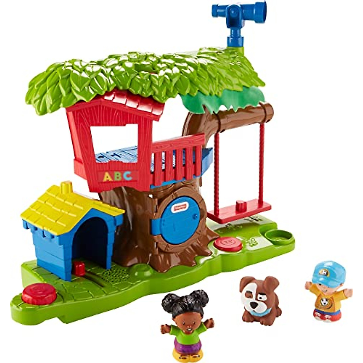 Fisher-Price Little People Toddler Musical Toy Swing & Share Treehouse Playset with 3 Figures for Pretend Play Ages 1+ Years [Amazon Exclusive]