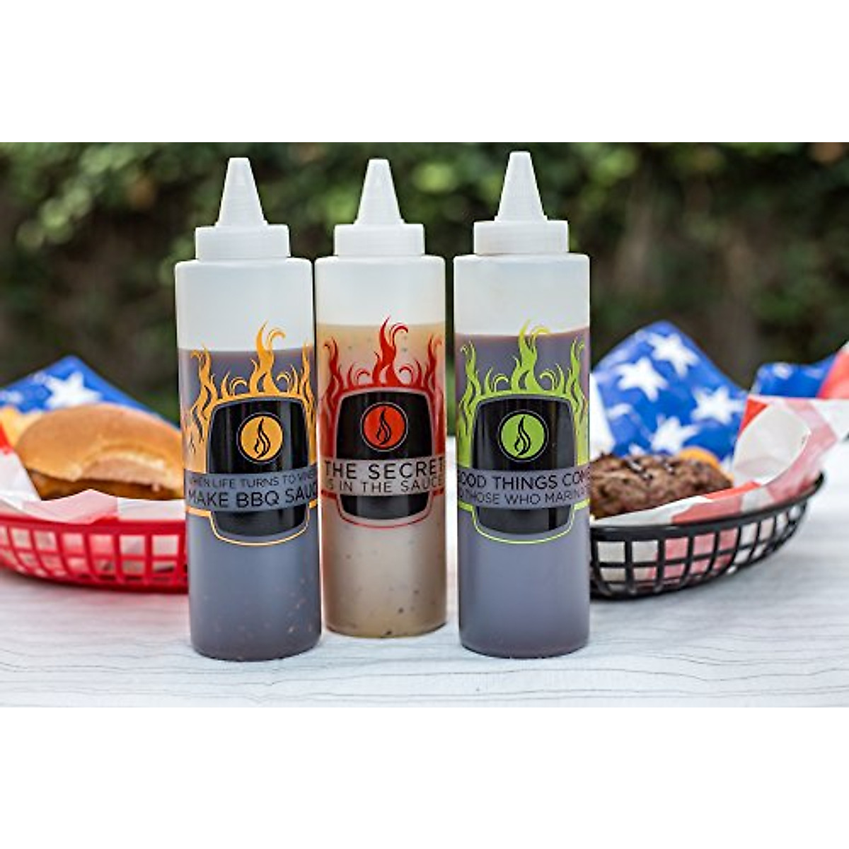 Outset 76186 Condiment Squirt Bottles, 1 EA, Clear