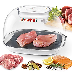 Newhai Defrost Tray for Frozen Meat, Upgraded Defrosting Board 360°Defroster with Atomizer for Beef Chicken Sea Food Kitchen Use