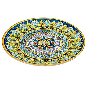 Certified International Palermo Melamine Platter Set, Multicolor, Large, 2 Piece
