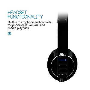 MEE audio Runaway 4.0 Bluetooth Stereo Wireless + Wired Headphones with Microphone (Black/Red)