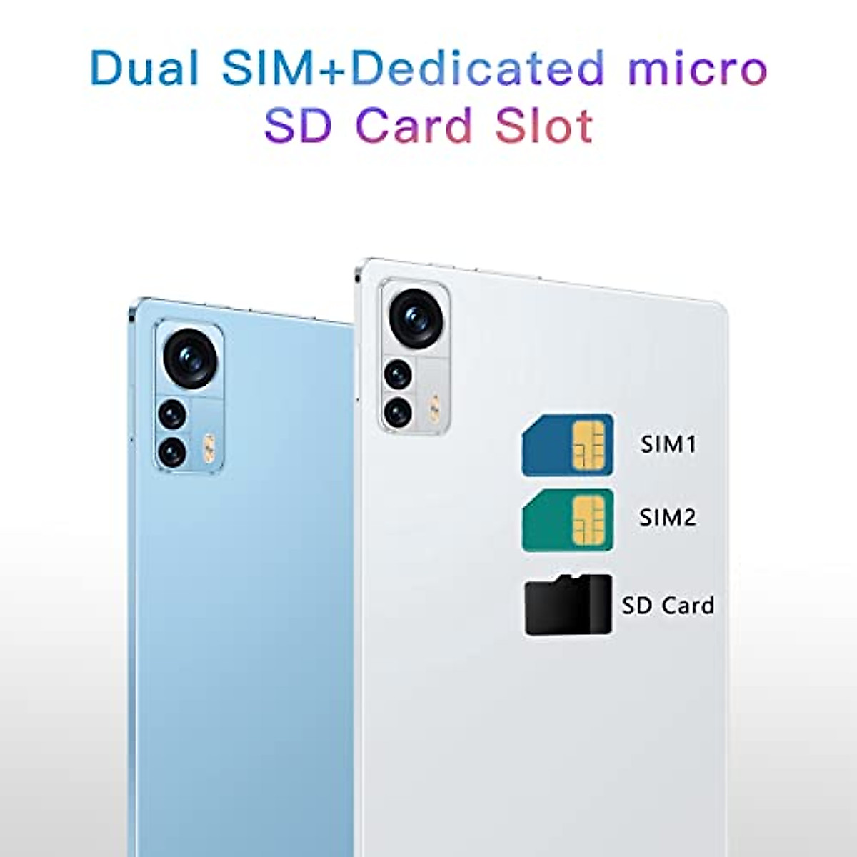 10.1 Inch Tablet, Tablet PC 8G RAM 256G ROM 1960x1080 IPS Screen, 2.4G 5G WiFi Calling Tablet for 11 100‑240V