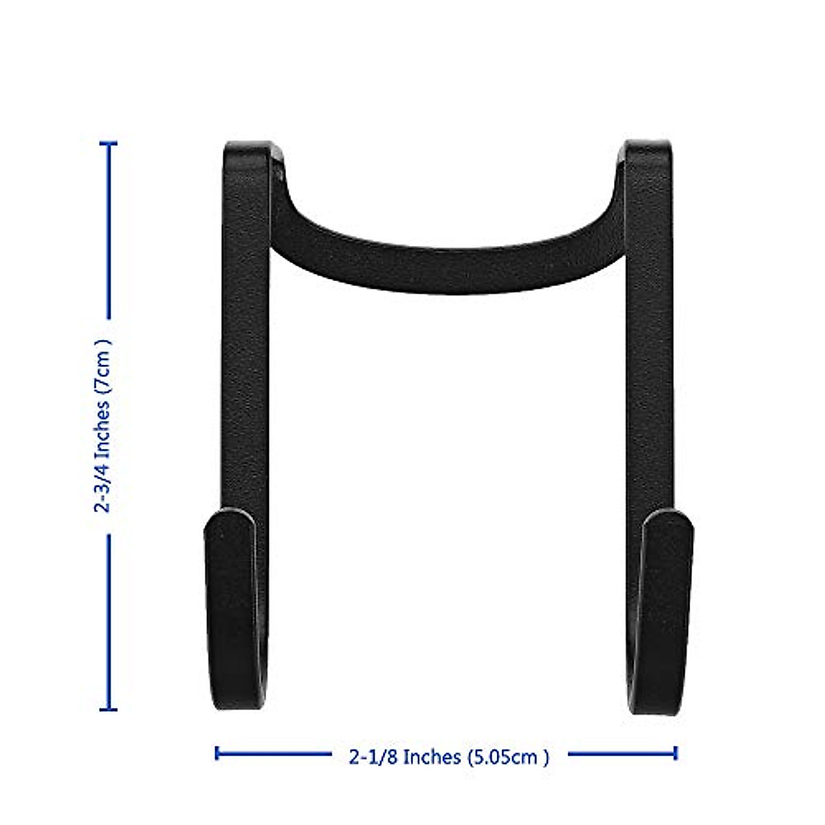 Dewell Multi-Use Over Cabinet Hook, 5 Pack, Stainless Steel, Over Door Double Hook for Drawer Cabinet, Closet, Fence, Kitchen and Bathroom, Black