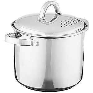 Oster Sangerfield Stainless Steel Cookware 5-Quart Pasta Pot w/Steamer & Strainer Lid