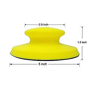 Sackorange 5" Round Hook and Loop Hand Sanding Pad Sanding Block Backing Plate for Woodworking, Furniture Restoration, Home and Automotive Body.