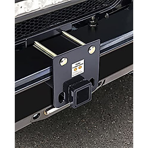 Ohuhu RV Bumper Hitch 2" Receiver Adapter with Hitch Pin & Hitch Cover, Openning 3500 LBS Capacity Fits 4" x 4" Bumper Trailer Towing Cargo Carrier Bike Racks