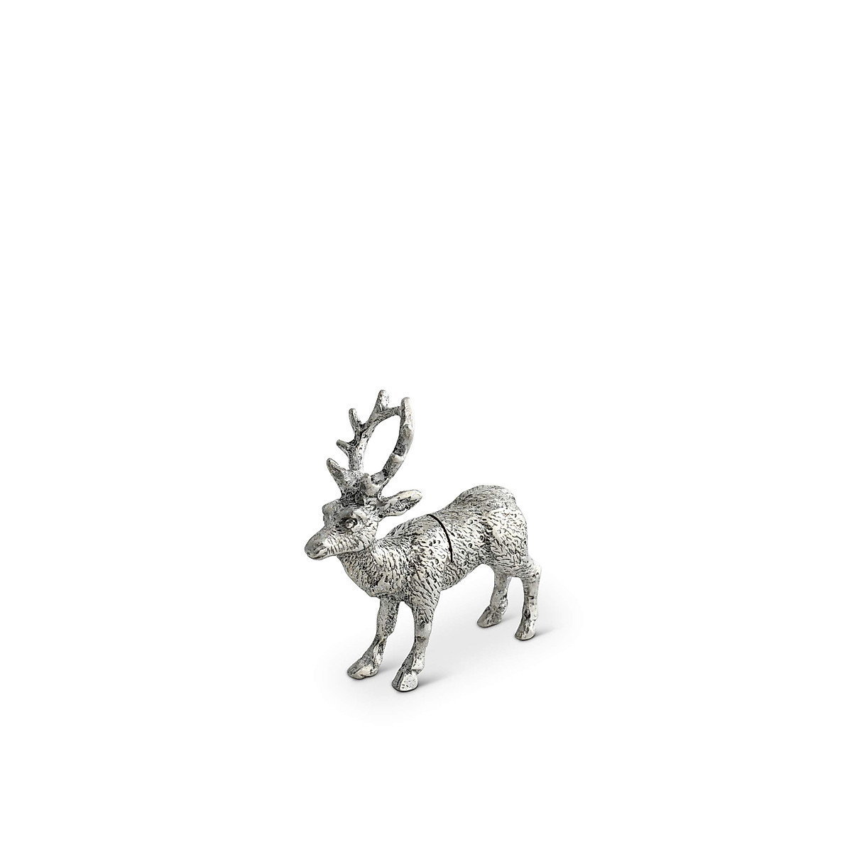 Vagabond House Pewter Metal Deer Place Card Holder/Cheese Markers Artisan Designer Handcrafted for Cabin Lodge Mountain Decor 1.5 inch Tall