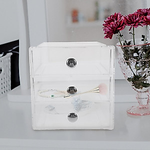 Cabilock Drawer Storage Box Box make up drawer desktop drawers organizer desktop storage box with drawer cosmetic display case Acrylic Storage rack jewelry trash box drawers Facial mask