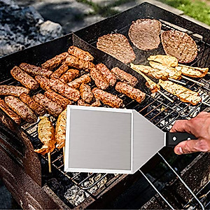 Homikit 14-Piece Metal Spatula Set, Stainless Steel Pancake Fish Egg Hamburger Turners, Griddle Flippers for Kitchen Restaurant BBQ Grilling Cast Iron Skillet, Dishwasher Safe