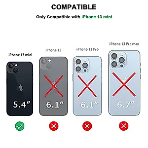 TENDLIN Compatible with iPhone 13 Mini Case Crystal Clear Hard Back Soft Bumper Protective Case (Blue)