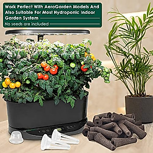 PACETAP 124 Pcs Seed Pod Kit for AeroGarden, Plant Seed Starter Sponges Kit for Hydroponic Growing System, Growing Seed Pods Kit Include 36 Grow Sponges, 36 Grow Baskets, 12 Grow Domes, 40 Pod Labels