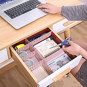 TJLSS Adjustable Plastic Drawer Divider DIY Storage Shelves Household Free Combination Partition Board Space-saving Division Tools ( Color : D )