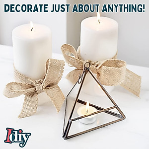 Idiy Natural Burlap Ribbons (6" Wide, 10 Yards) - No Wire,100% Jute - Great for DIY Crafts and Projects, Gift Wrapping, Wedding Decoration, and More!