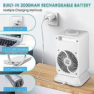 Car Air Conditioner, 3 Wind Speeds,3 Spray Modes Air-Conditioners 2/4 H Timer,120° Oscillating Aircon Cheap for Room Office