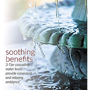 Alpine Corporation 35" Tall Outdoor 3-Tiered Pedestal Water Fountain and Birdbath, Green