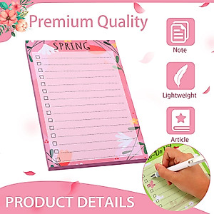 8 Pack 400 Sheets To Do List Notepad Floral Notepad Spring to Do List Planner Summer Daily to Do List Notepads Seasonal Daily Checklist Notepads Memo Pad Grocery List(Spring, Summer, Fall, Winter)