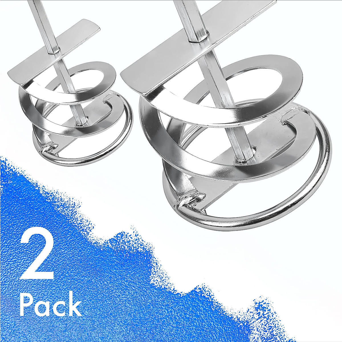IMPRESA - [2 Pack] Paint Mixer for Drill - Extra Long Rust Proof Drill Mixer - Paint Stirrer Drill Attachment - Easy Cleaning Drill Paddle - Paint Stirrers - Paint Mixer for Drill 5 Gallon