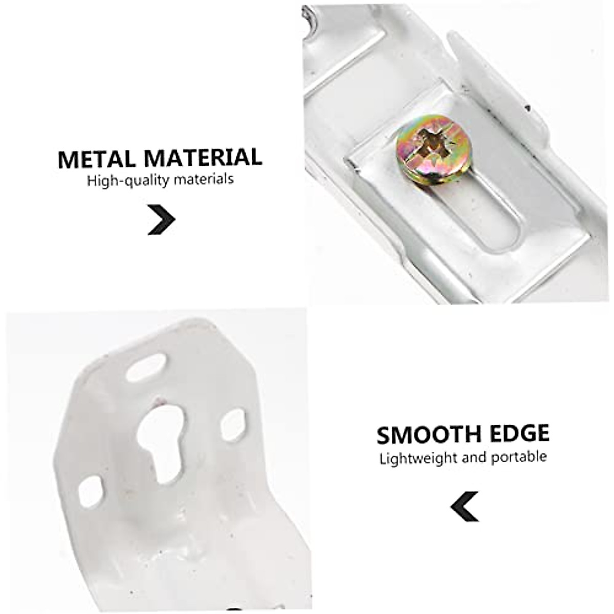 VOSAREA 6pcs Curtain Fixing Accessories Ceiling Track Ceiling Mount Metal Brackets Metal Stand Metal Shower Curtain Hooks Curtain Rods Holders Shower Curtain Holders Curtain Fixing Tools