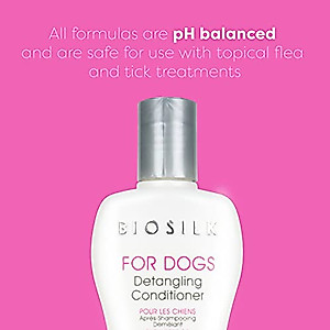 BioSilk for Dogs Silk Therapy Detangling Conditioner | Sulfate and Paraben Free Matted Hair Dog Detangler Conditioner for All Adult Dogs, 12 Fl Oz Made in The USA