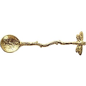 Gold Retro Dragonfly Spoon Coffee Spoon Teaspoon Stainless Steel Tableware Creative Sugar Spoon Tea Spoon Stir Bar Spoon Stirring Spoon, Dessert Spoon, Cake Spoon, Long Handle Spoon Kitchen Gadget Des