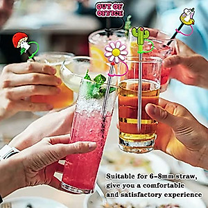 16 Pack Straw Covers Cap for Stanley Cup, Silicone Straw Toppers Compatible with Stanley 30&40 Oz Tumbler, Dust Proof Plugs Cap Protector Reusable Silicone Straw Tips