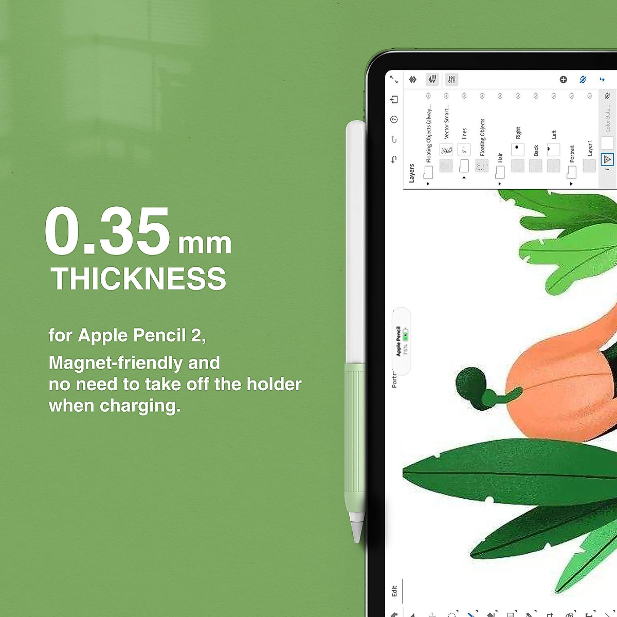 litumfen 5 Pack iPencil Grips Silicone Holder Sleeve Compatible with Apple Pencil 1st and 2nd Generation (Black, Green, Pink, White, Purple)