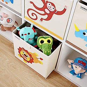 DODYMPS Foldable Animal Toy Storage Bins/Cube/Box/Chest/Organizer for Kids & Nursery, 13 inch (Owl)